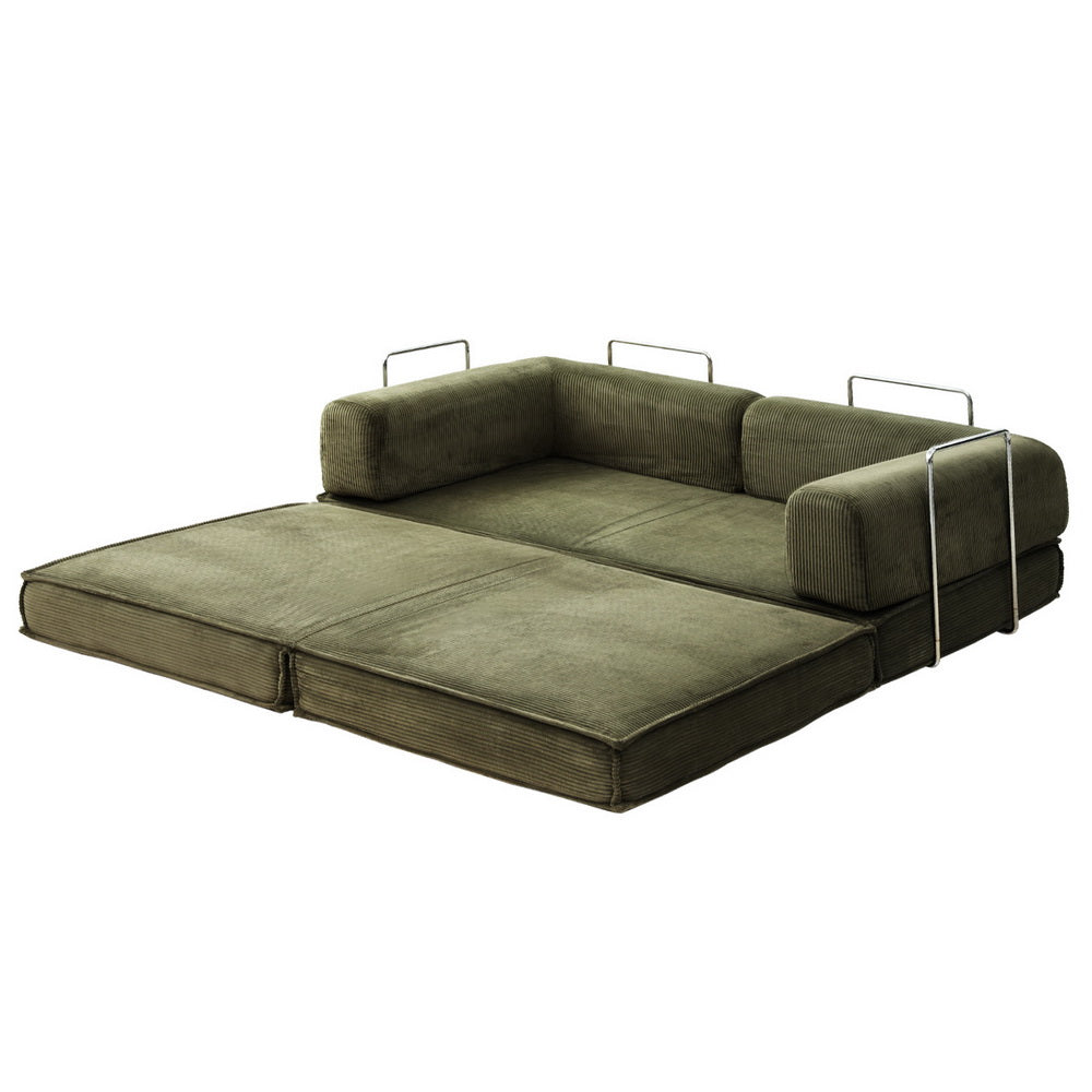 Artiss Convertible Folding Sofa Bed Green – Lumina'NLark